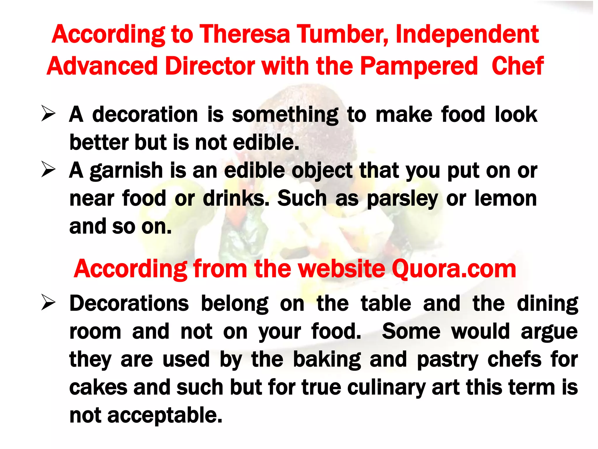 Garnishes/Garnishing | PPTX