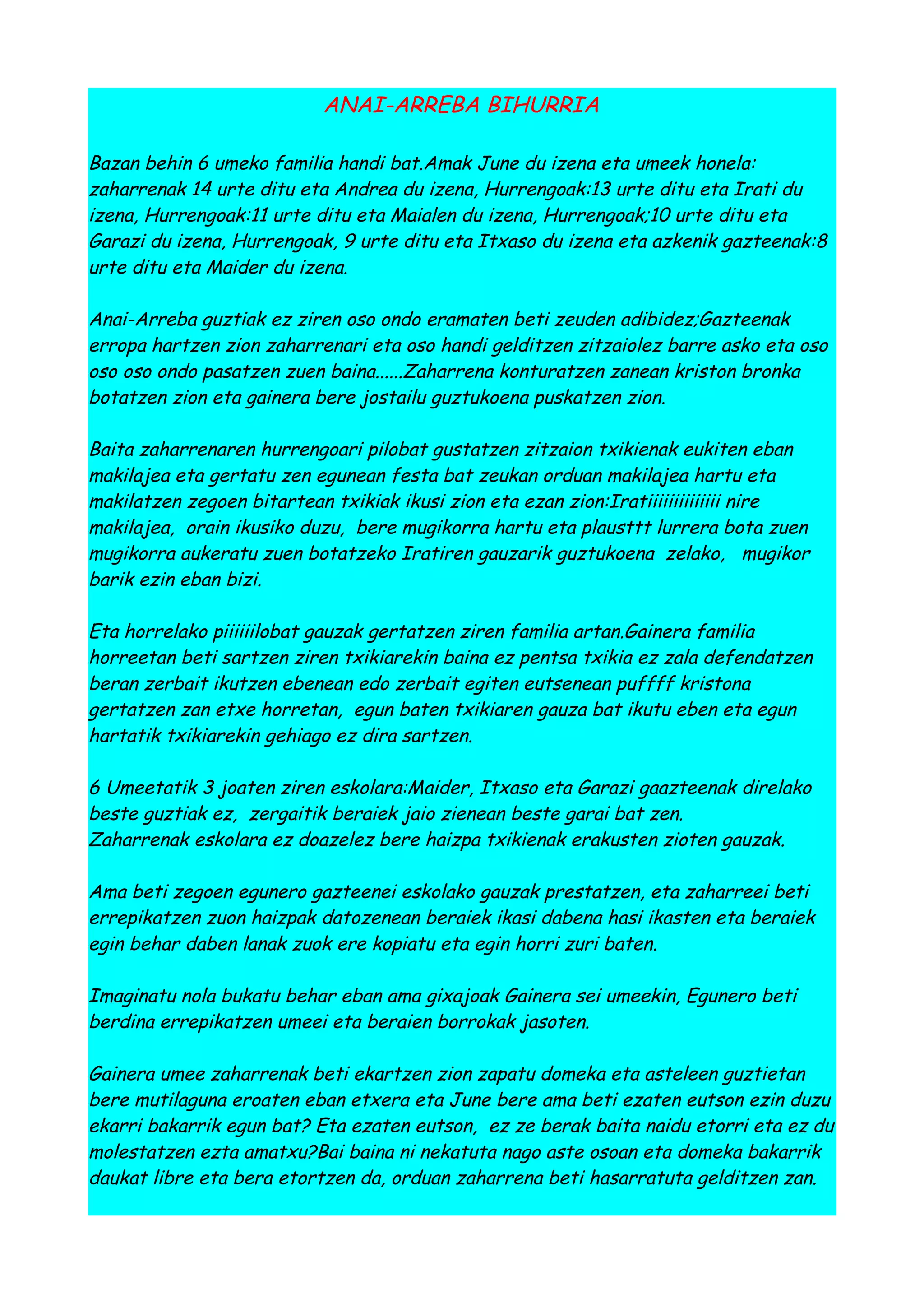 Garoa ipuin lehiaketa | ODT