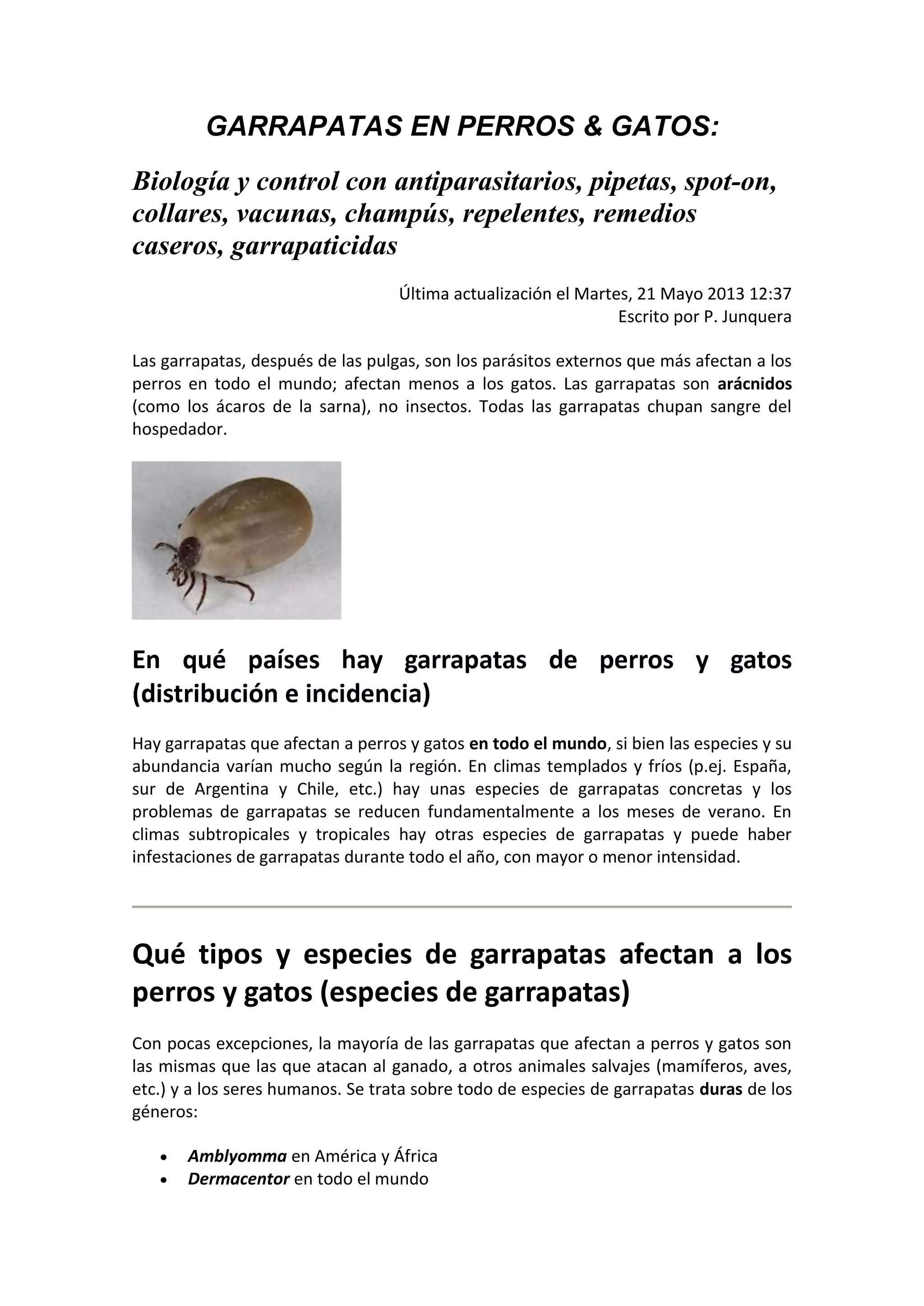 Garrapatas en perros | PDF