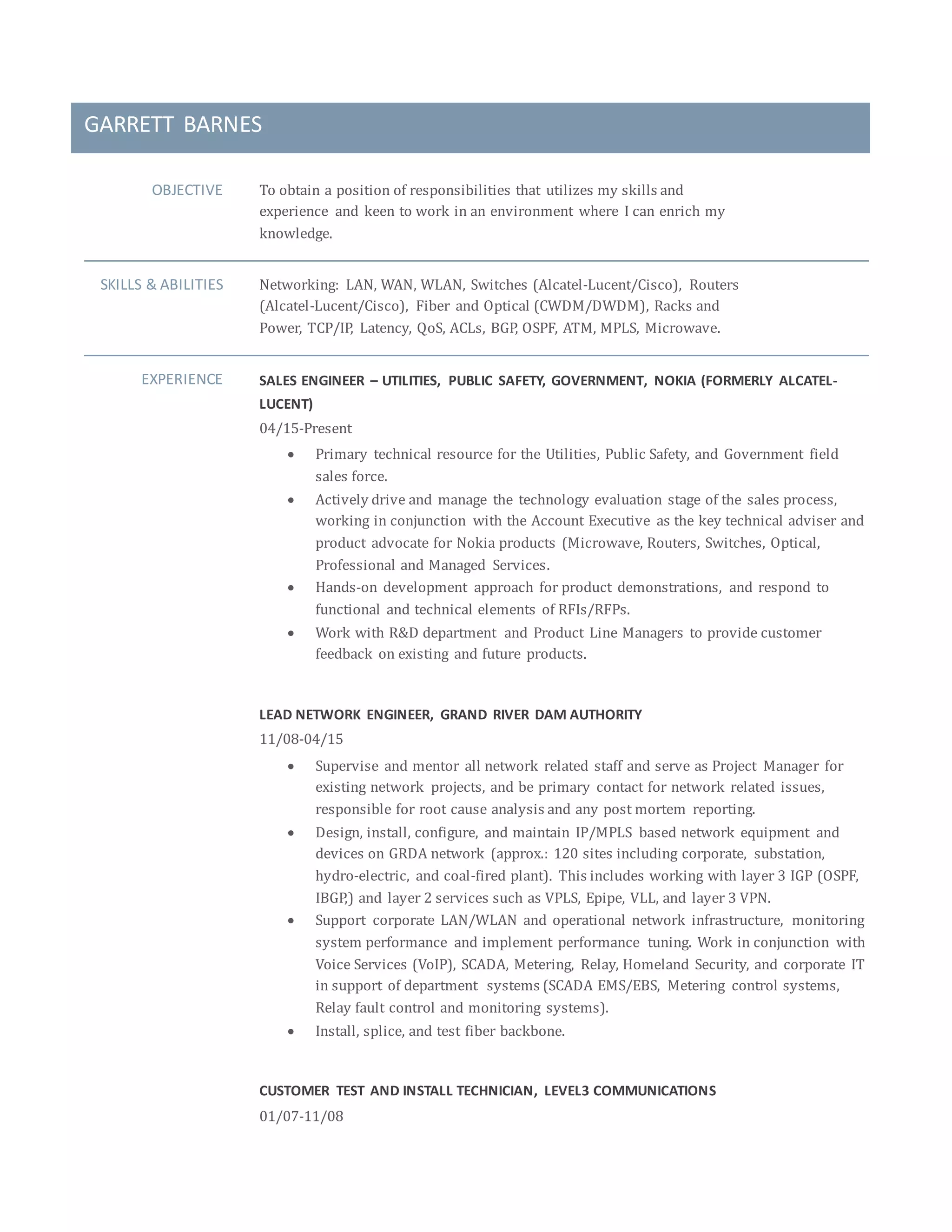 Garrett Barnes Resume 2016 LinkedIn | DOCX