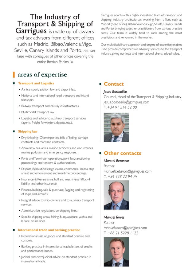 Garrigues: transport and maritime (marzo 2014) | PDF