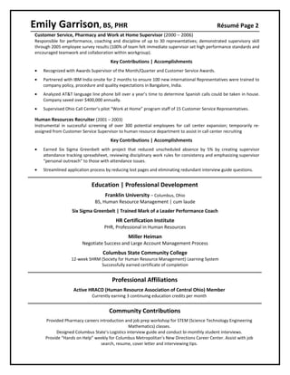 Garrison, Emily Client Relationship Manager | DOC