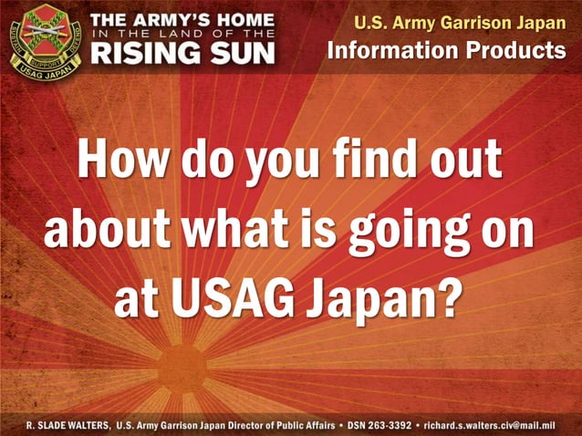 USAG Japan Public Affairs Newcomer's Slideshow | PPT
