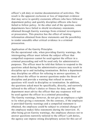 Garrity Warnings To Give or Not to Give, That Is the Question By .docx