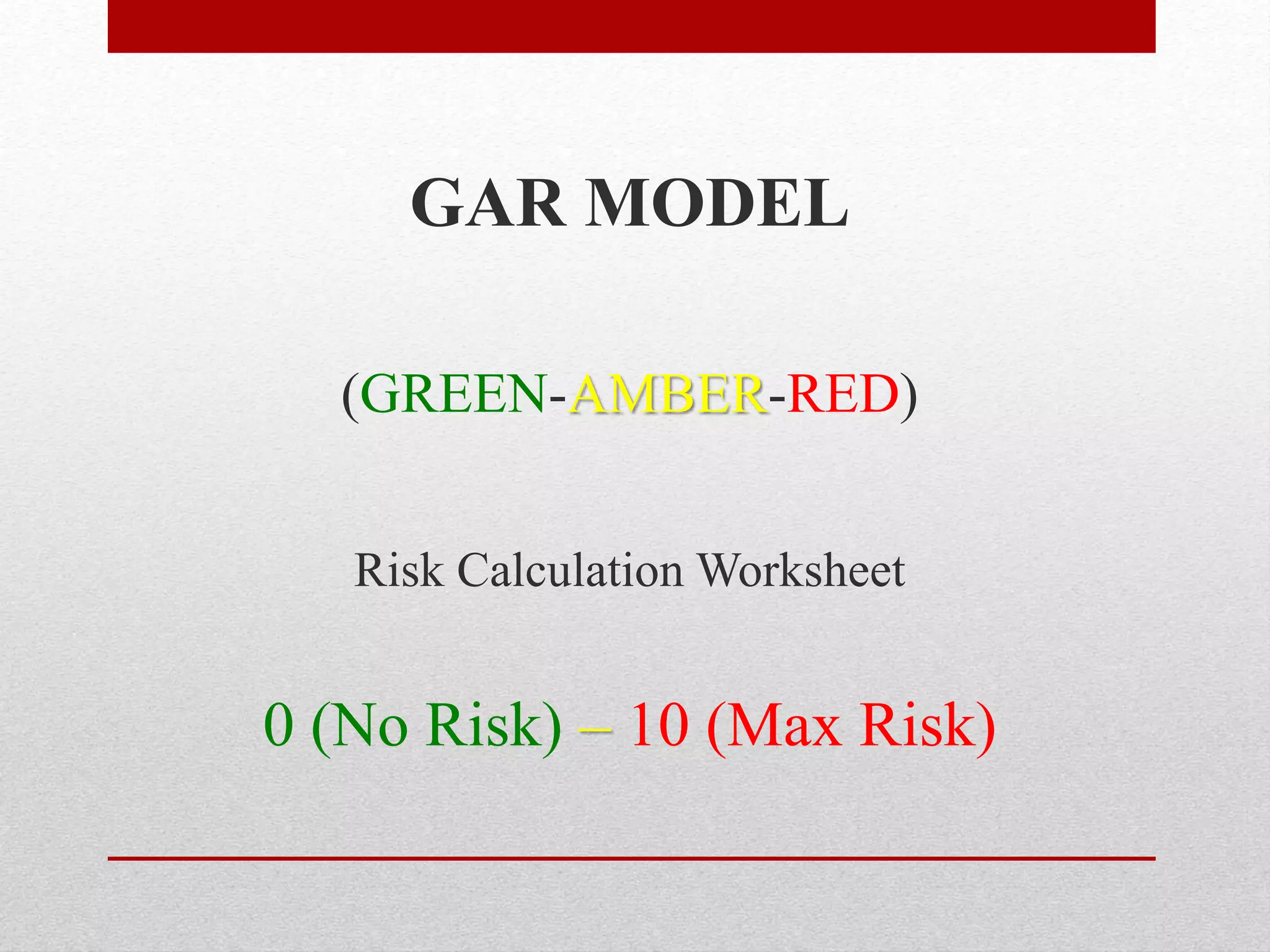 GAR Model | PPSX