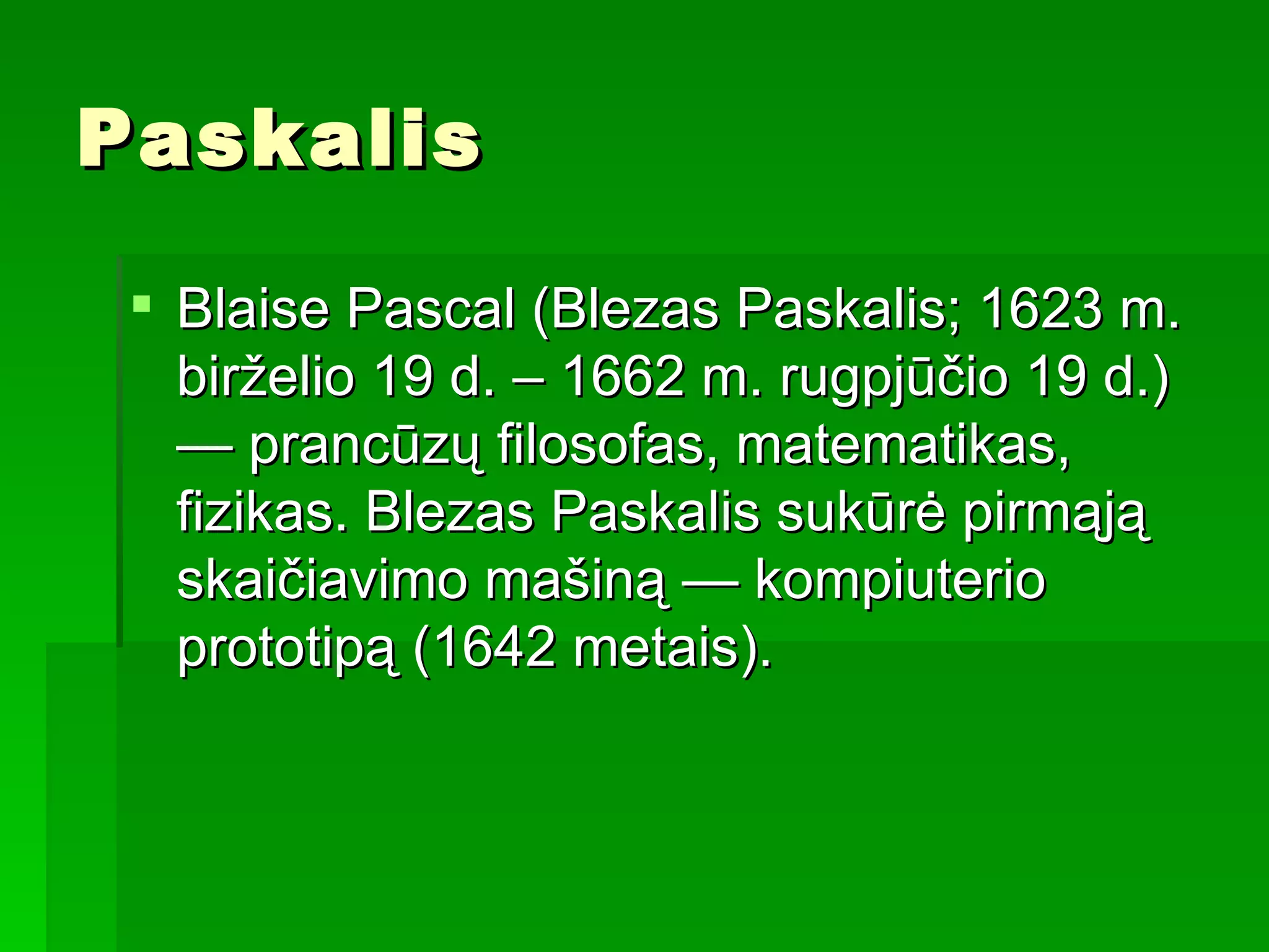 Garsiausi pasaulio matematikai | PPT