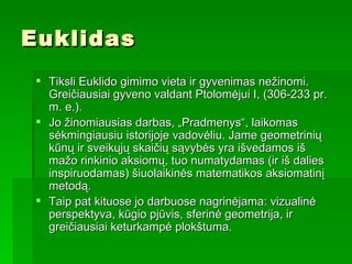 Garsiausi pasaulio matematikai | PPT