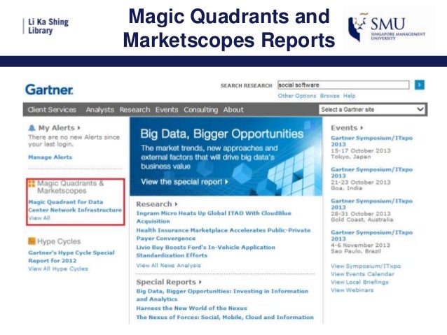 How to use Gartner Database