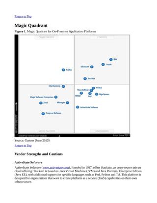 Magic Quadrant for On-Premises Application Platforms | PDF