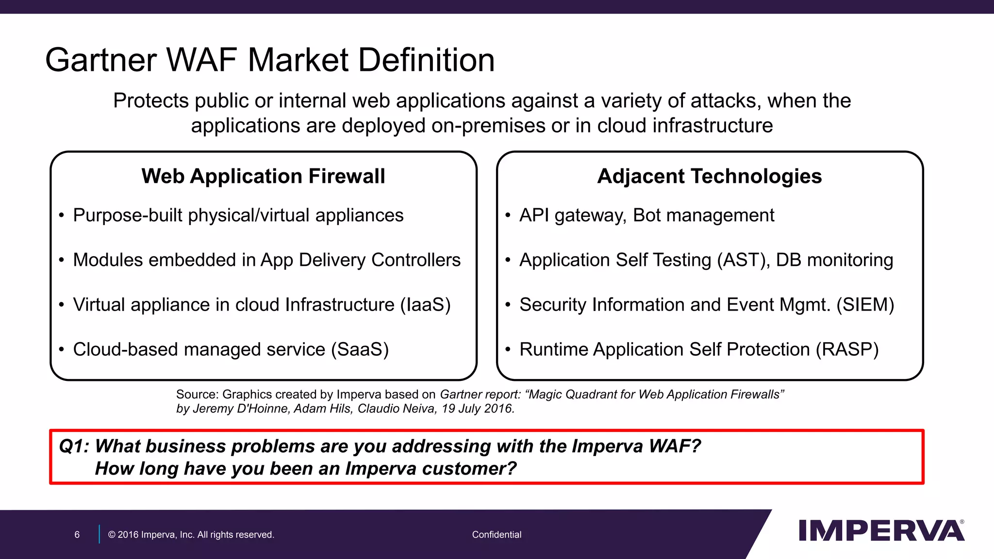 Gartner MQ for Web App Firewall Webinar | PPTX