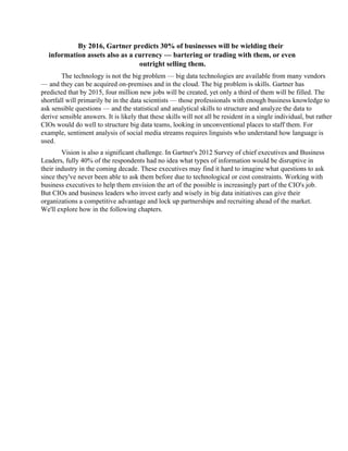 Gartner eBook on Big Data | PDF