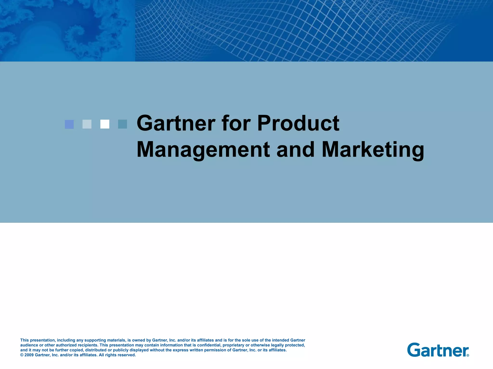 Gartner For Product Management And Marketing | PPT