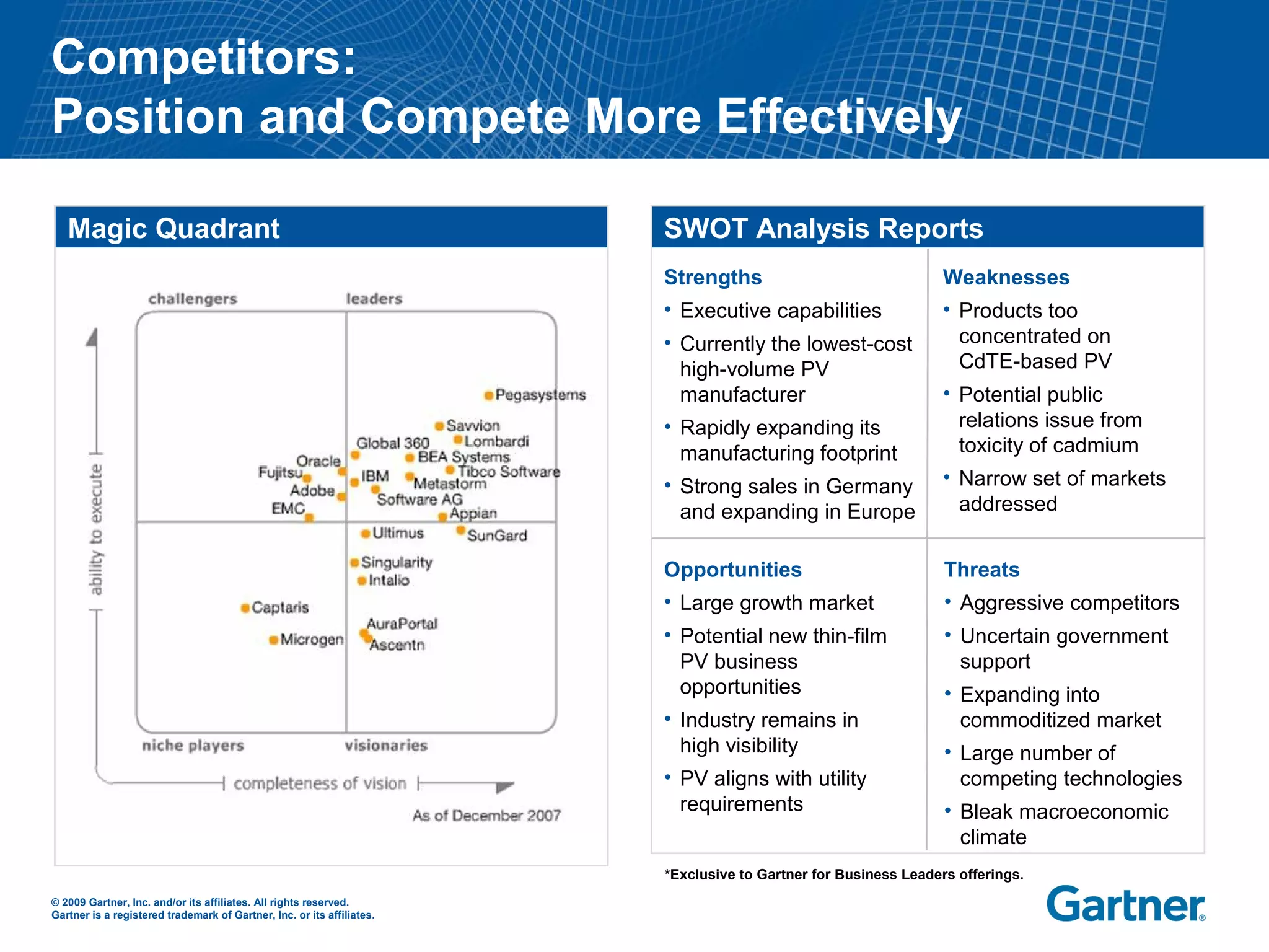 Gartner For Product Management And Marketing | PPT