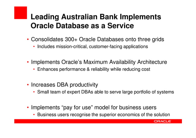 Implementing Private Database Clouds | PPT