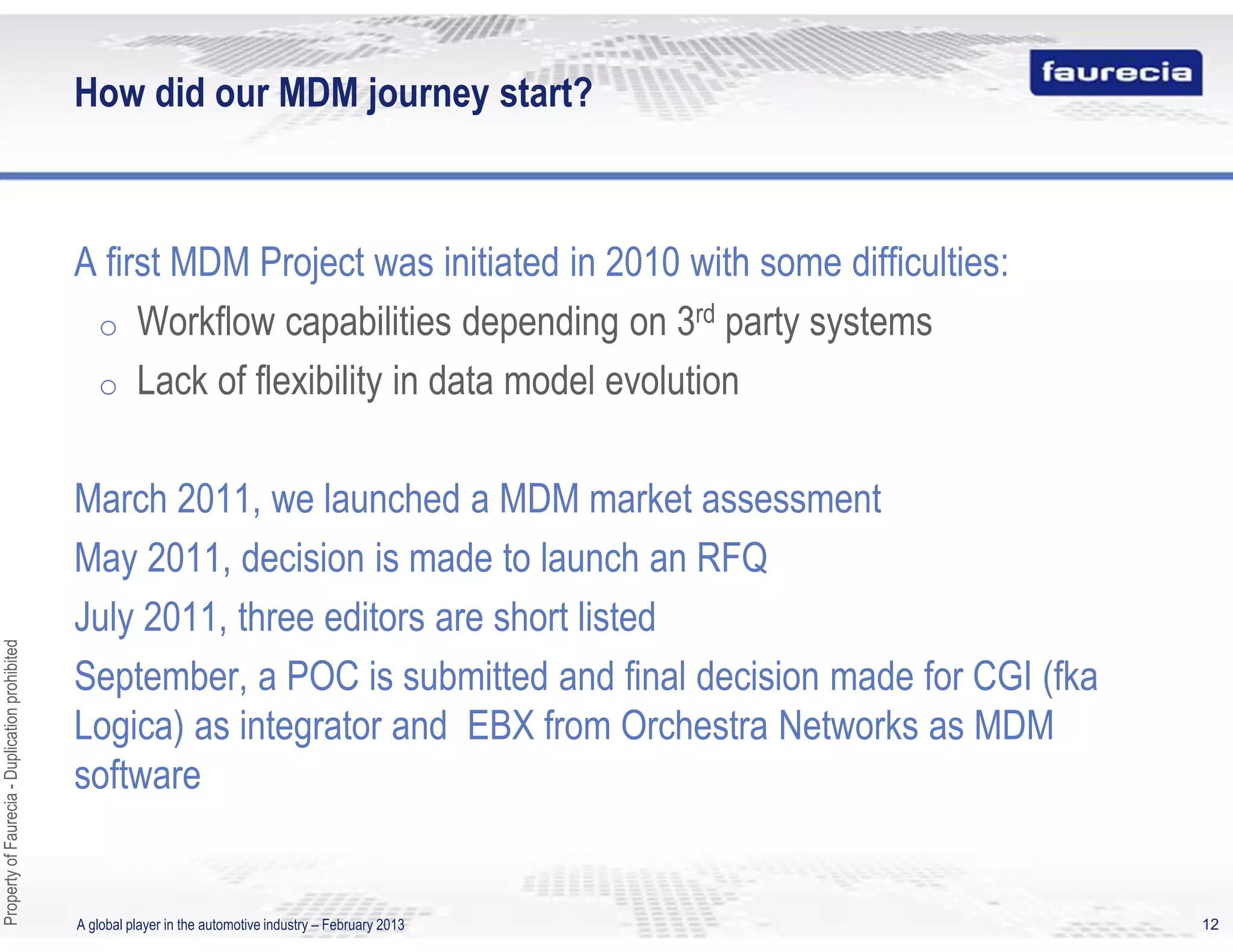 Driving multidomain MDM simultaneously to ERP harmonization at Faurecia ...