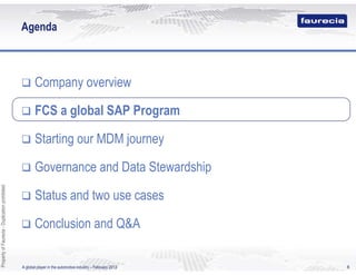 Driving multidomain MDM simultaneously to ERP harmonization at Faurecia ...