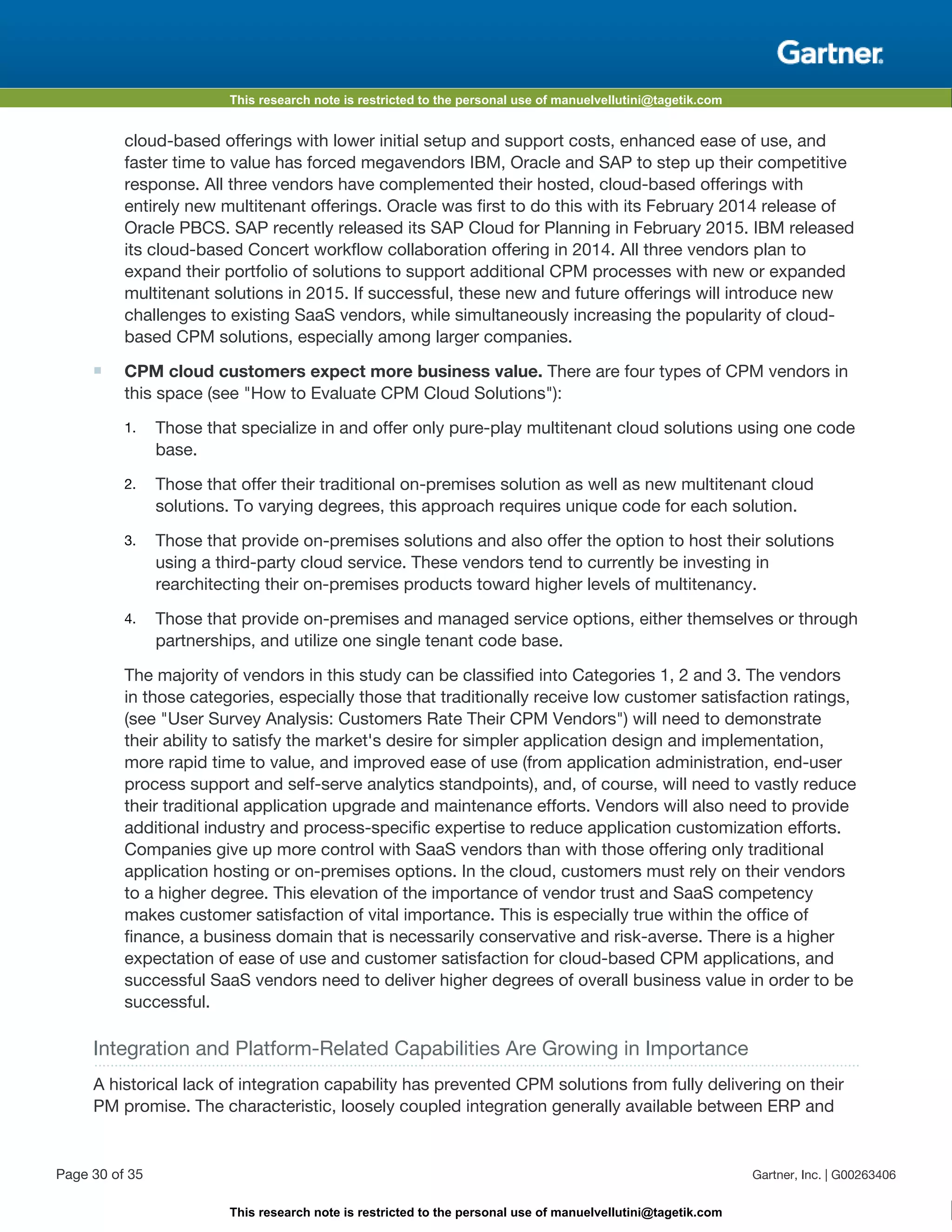 Gartner Magic Quadrant for Corporate Performance Management Suites | PDF