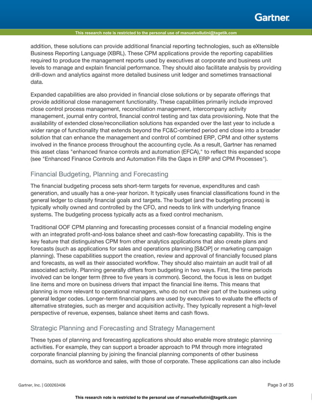 Gartner Magic Quadrant for Corporate Performance Management Suites ...