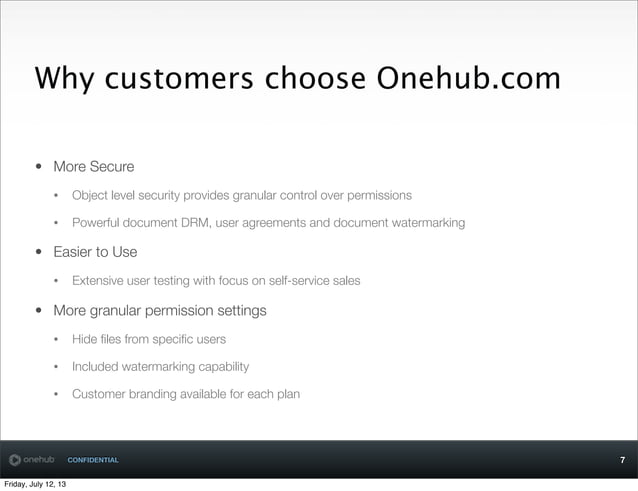 Onehub 101 | PPT