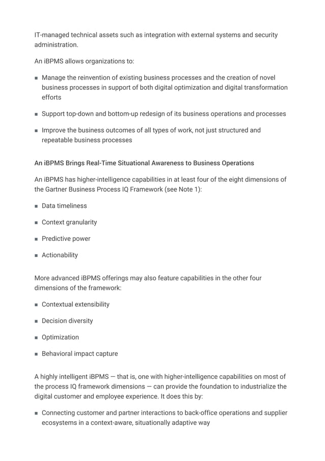 Gartner report on business process modeling | PDF | Business | Business ...