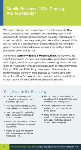 Gartner summit 2009 wireless_mobile_brochure | PDF