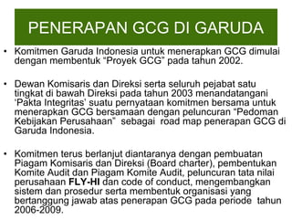 Garuda Indonesia Menuju Implementasi GCG | PDF