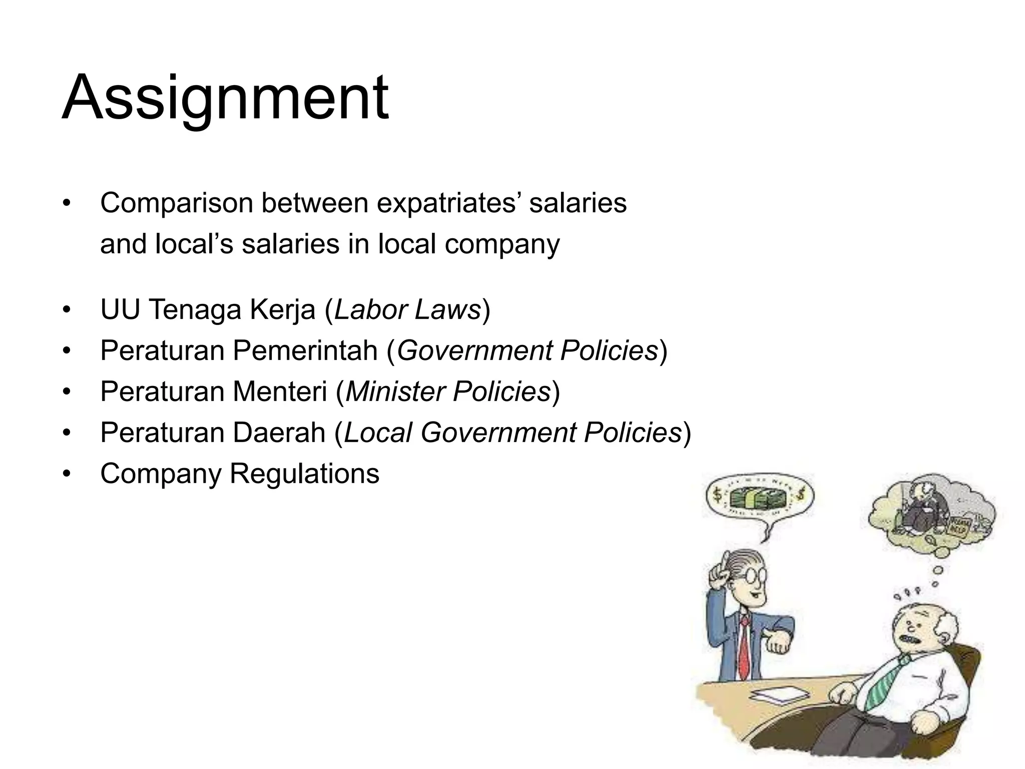 Comparison Between Expatriate Employee's Salary with Local Employee's ...