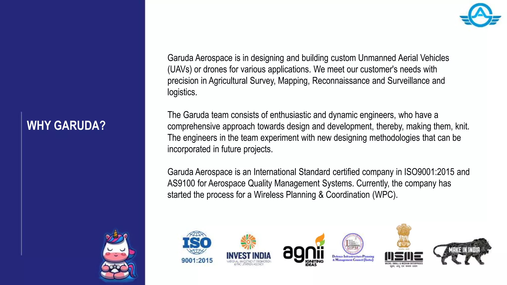 Garuda Aerospace Drone - services | PPTX