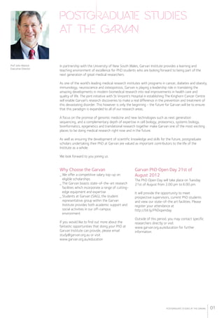 Garvan PhD_projects_2013 | PDF