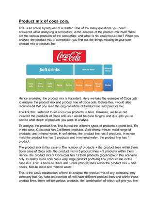 strategic managment coca cola | DOCX