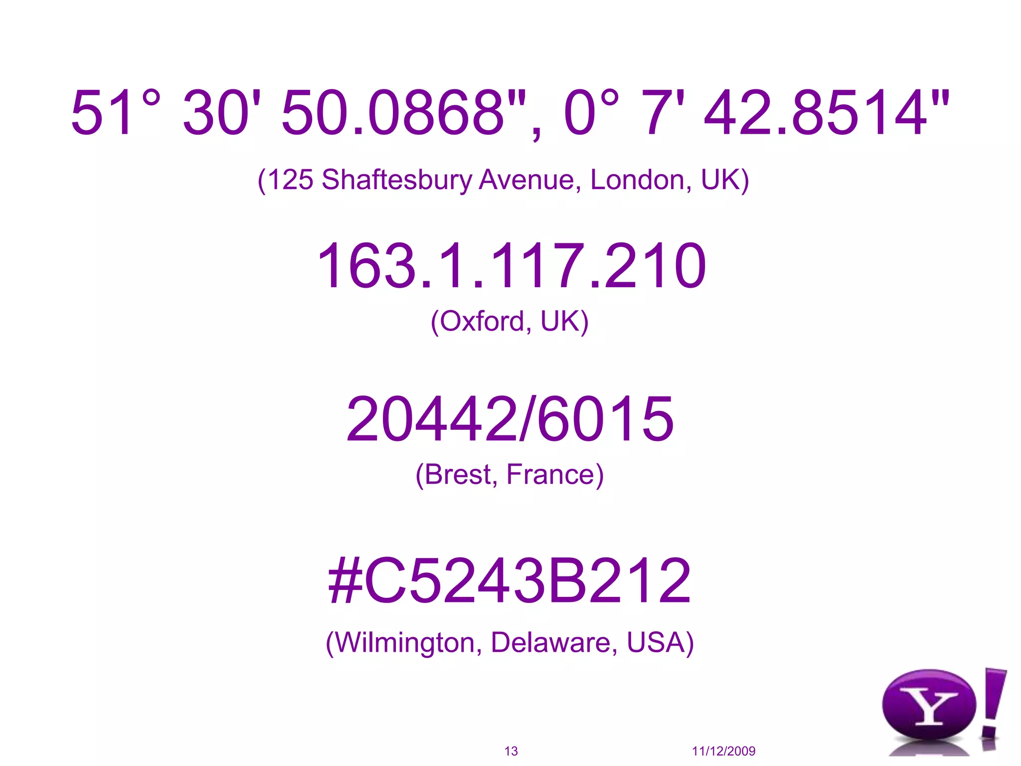 Know Your Place; Geo Without Maps. | PPT