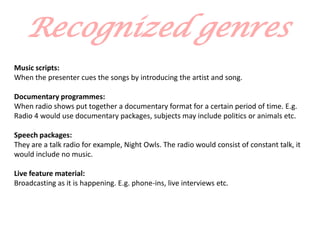 Gary assignment 1 scriptwriting for radio | PPTX