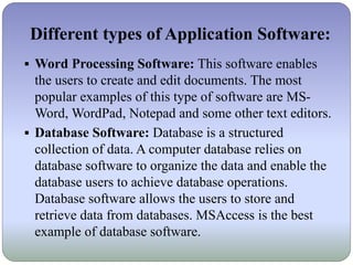 COMPUTER APPLICATION | PPT