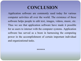 COMPUTER APPLICATION | PPTX