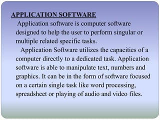 Application Software Of Computer