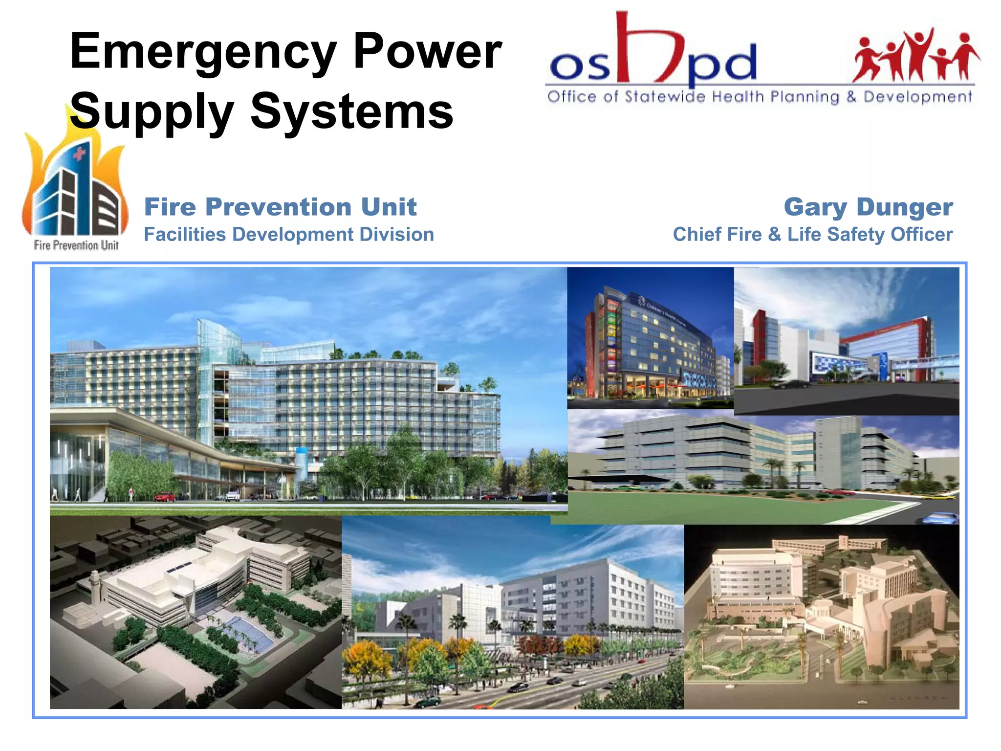 oshpd emergency power supply systems | PDF