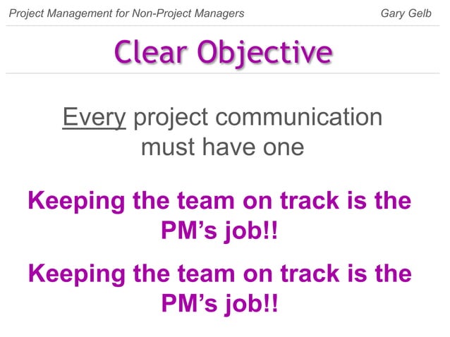 Project Management for the Non-Project Manager | PPTX | Business ...