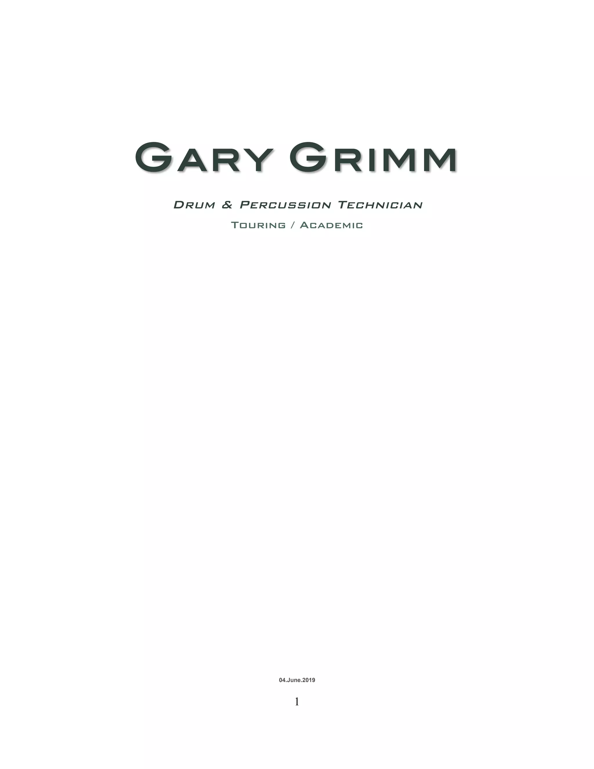 Gary grimm cv '19 | PDF