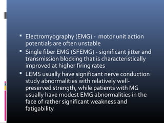 Lambert Eaton Myasthenic Syndrome (LEMS) | PPT