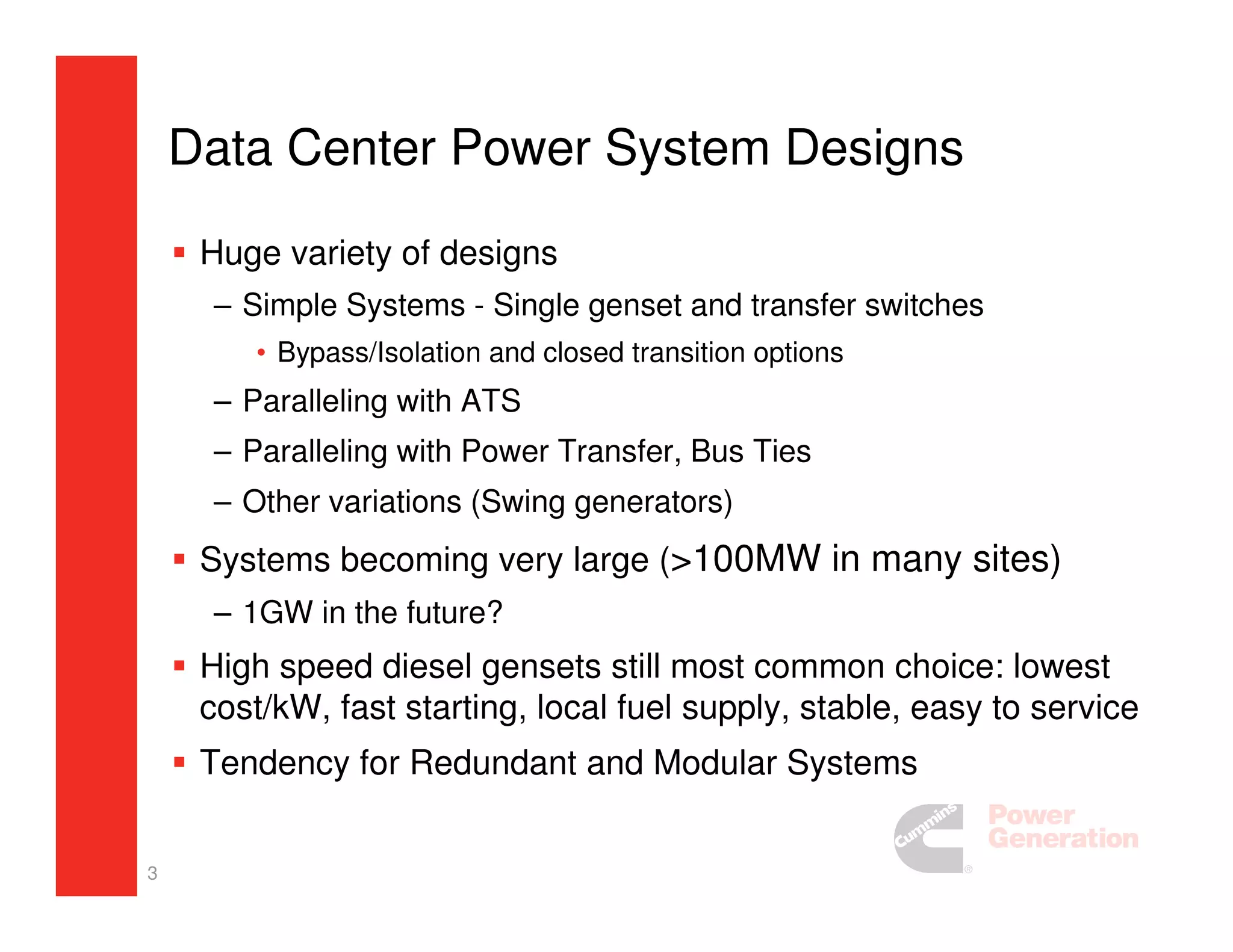 Evaluation of standby power system architectures | PDF
