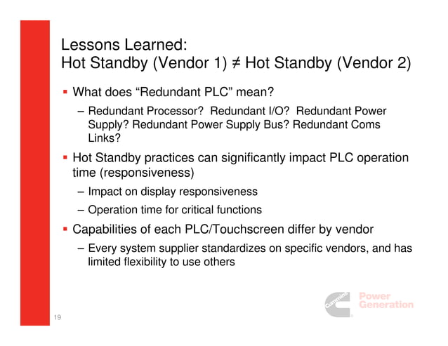 Evaluation of standby power system architectures | PPT