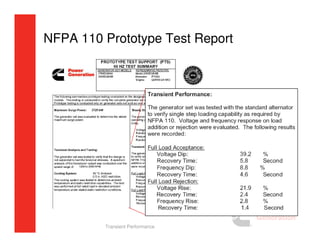 Generator Set Transient Performance | PDF
