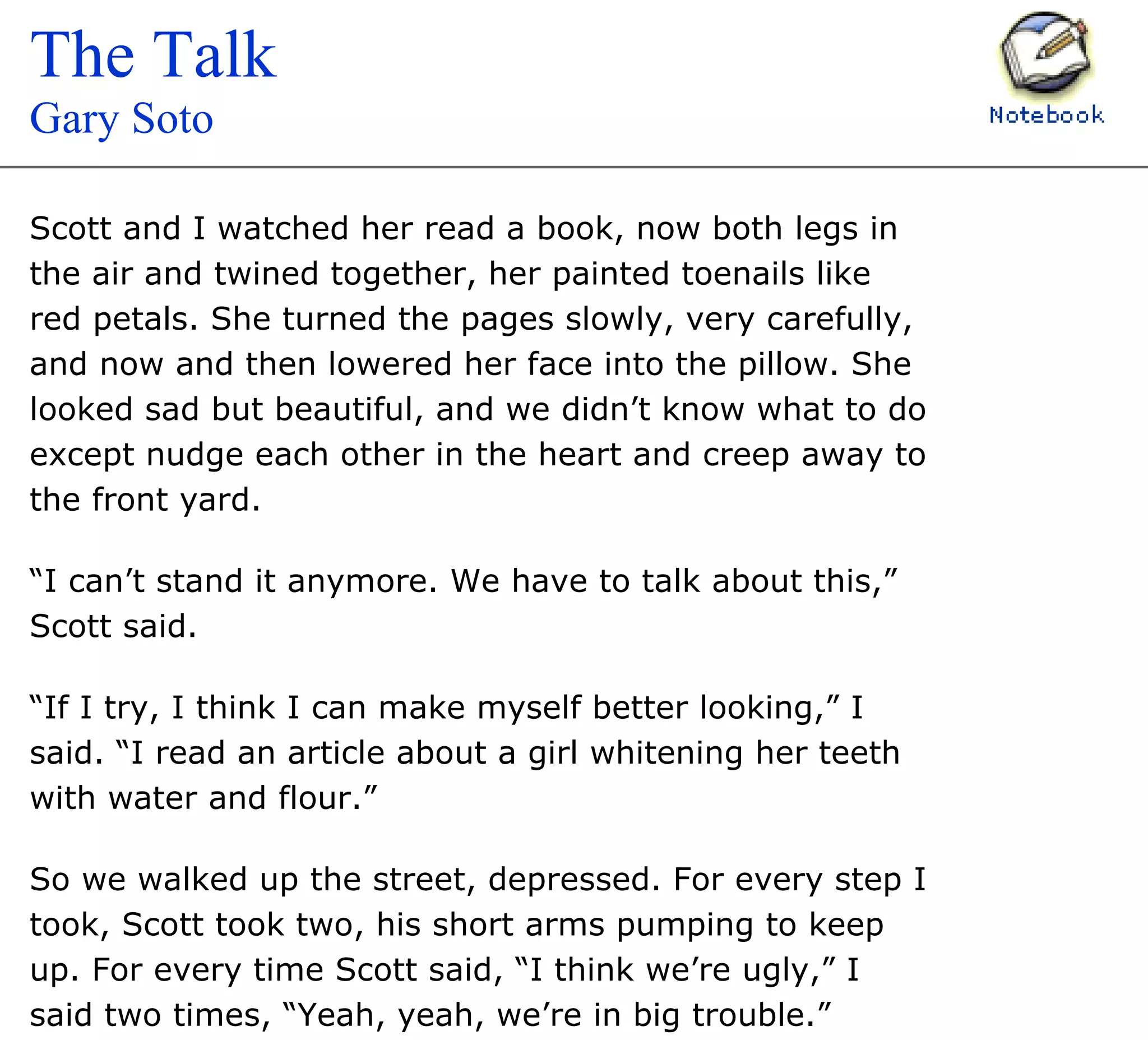 Gary soto, the talk | PDF