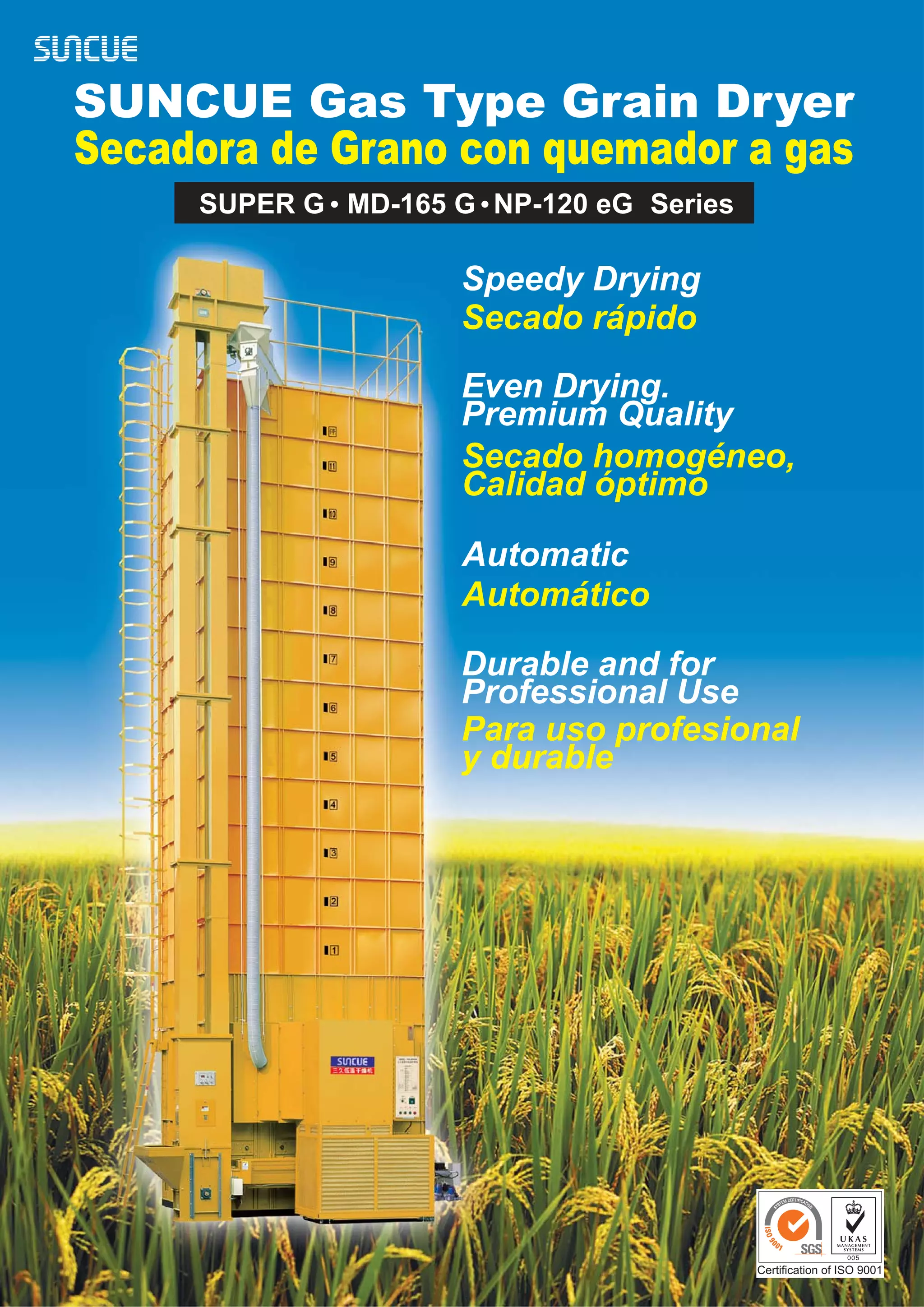 Secadora de Granos SUNCUE modelo MD165G con quemador a Gas | PDF