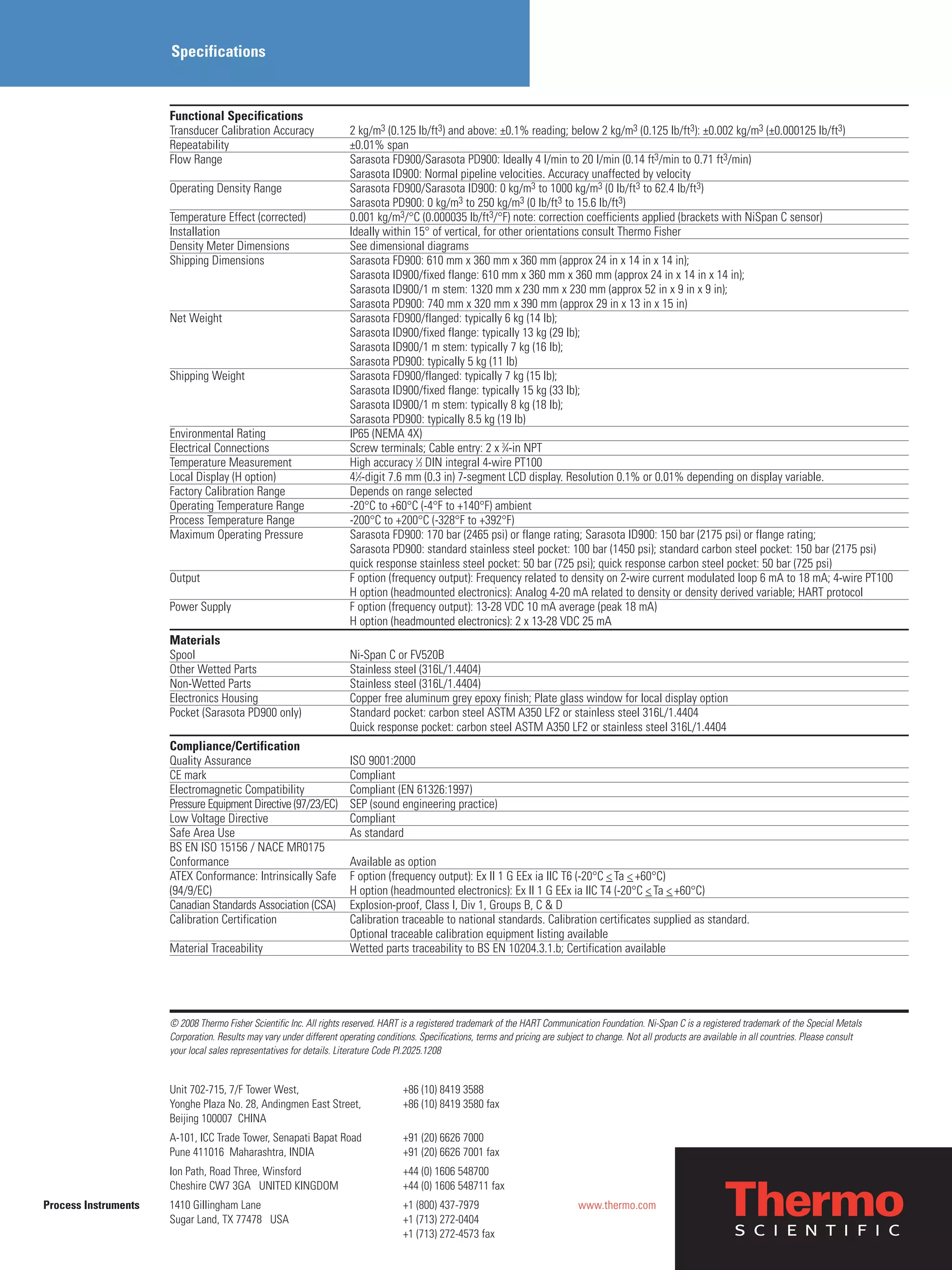 Continuous Measuring Gas Density Meters | PDF