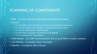 Gas Leakage Detector using Arduino with SMS Alert - Engineering Project ...