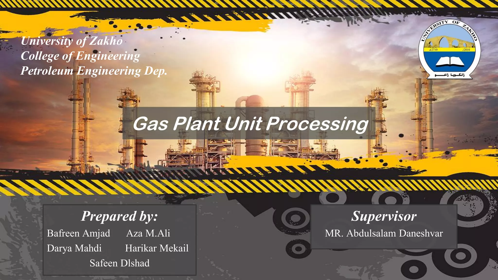Gas plant unit process | PDF