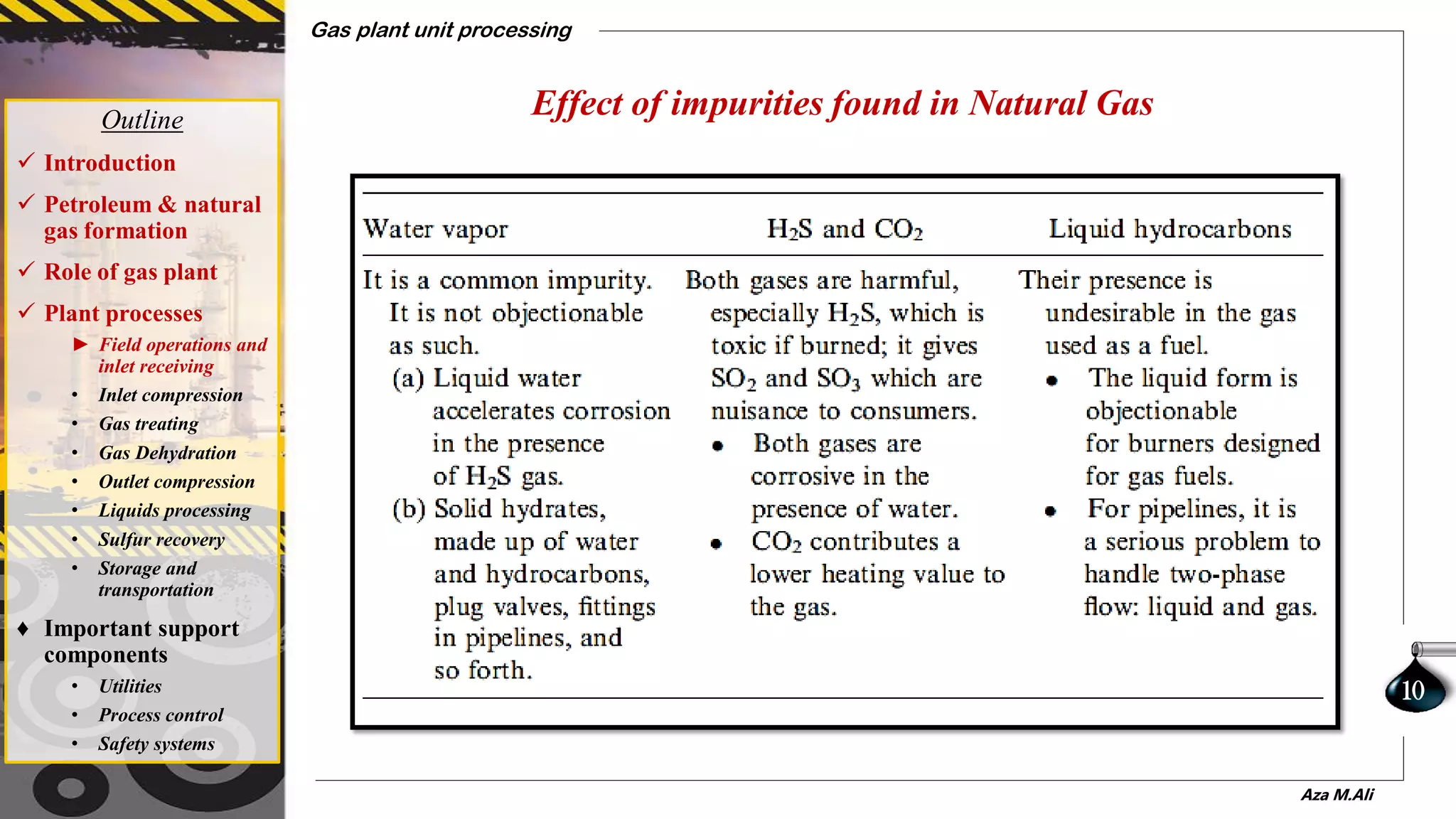 Gas plant unit process | PDF