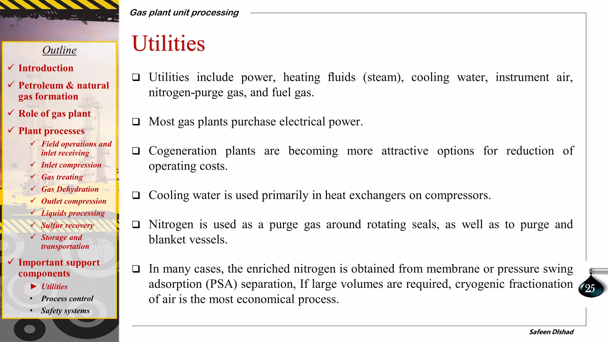 Gas plant unit process | PDF