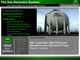The Gas Recovery Systems - Sphere Decontamination Presentation | PPT